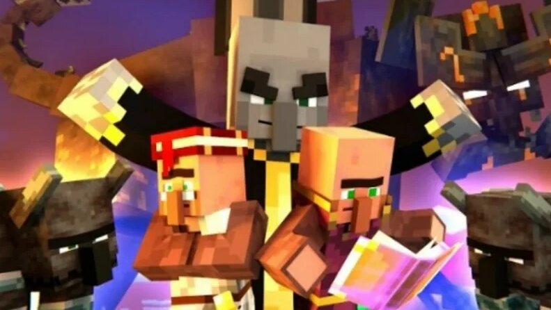 Mutant Ravager Attack - Villager vs Pillager Army (Minecraft Movie ...