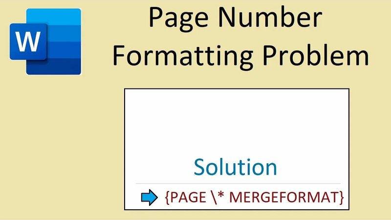 Page Number Formatting Issue in Word Fix - {PAGE \* Mergeformat} - Смотреть онлайн в поиске ...