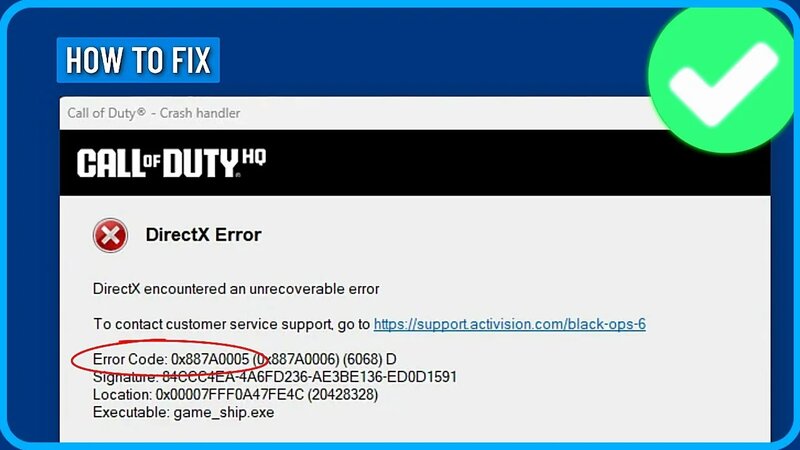 How to Fix Call of Duty Black Ops 6 DirectX Crashing Error Code ...