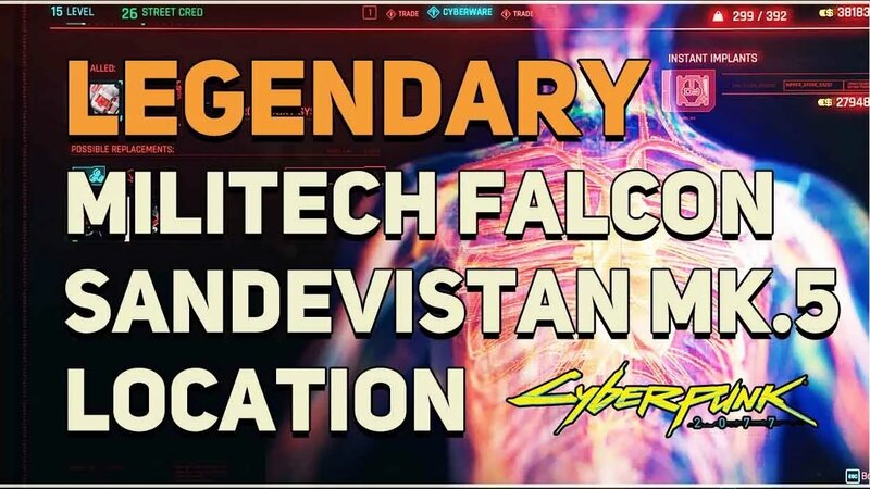 Militech Falcon Sandevistan MK.5 Location Cyberpunk 2077 Iconic ...