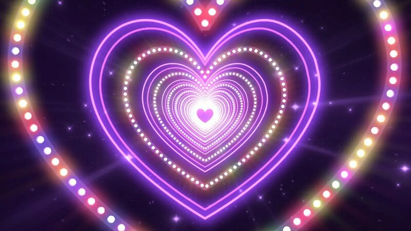 Heart Wallpaper Video Neon Heart Tunnel Loop Amazing Backgrounds ...