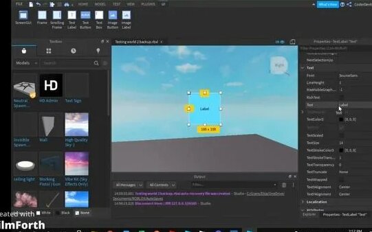 How to make text label using UI in Roblox Studio - Смотреть онлайн в ...