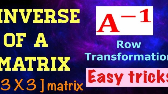 inverse of a matrix 3 x 3 using row +operations: 960 video Yandex'te ...