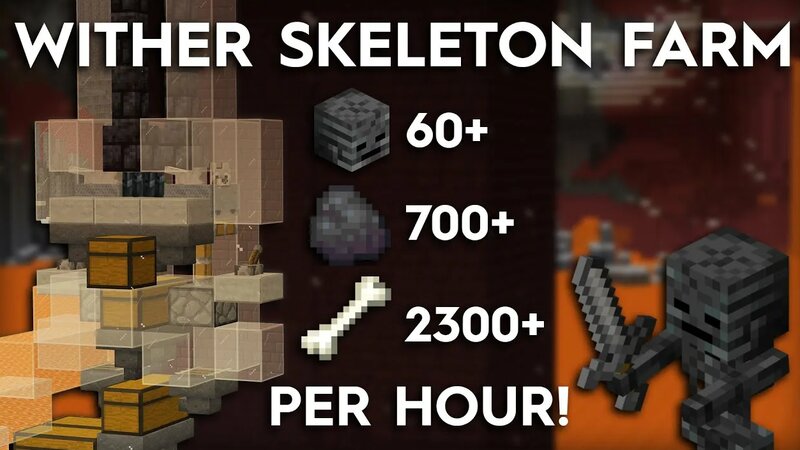 Minecraft Wither Skeleton Farm - Over 60 Skulls Per Hour - Смотреть ...