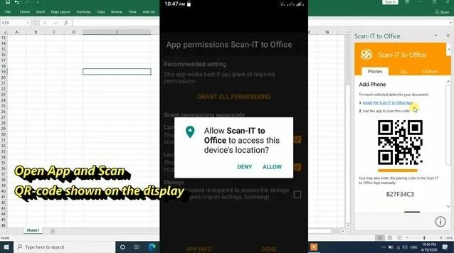 How to use Mobile as a Barcode / QR Code Scanner for MS Excel / MS Word ...