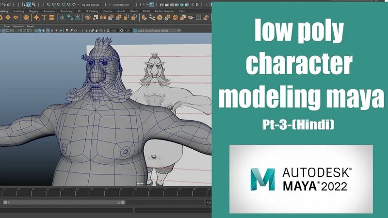 Low poly modeling | character modeling in Maya-pt-3-(Hindi) - Yandex ...