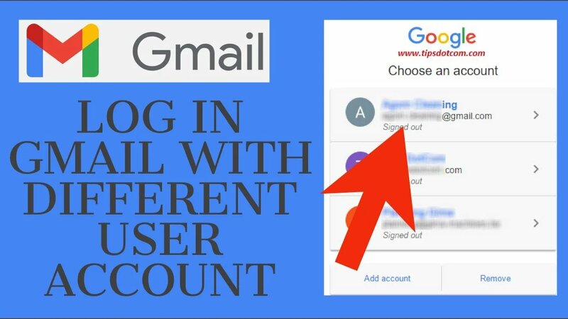 How to Login Gmail with Different User Account? Gmail.com Login, Gmail ...