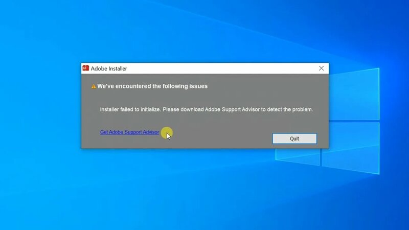 How to fix Adobe Installer error, "Installer failed to initialize ...