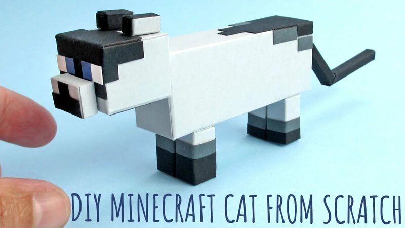 DIY Minecraft Siamese Cat From Scratch | Minecraft Papercraft Cat ...