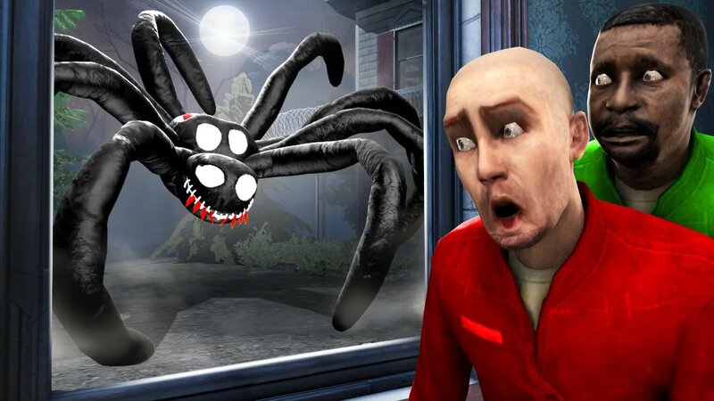 Зараженный ПАУК! Страшный ПАУК Охотится НА НАС! УГАР И Безумие В Garry ...