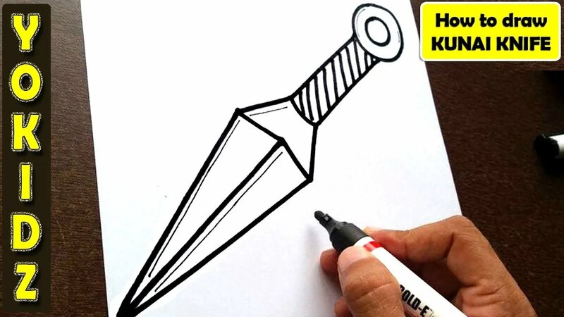 How to draw Kunai Knife - Смотреть онлайн в поиске Яндекса по Видео