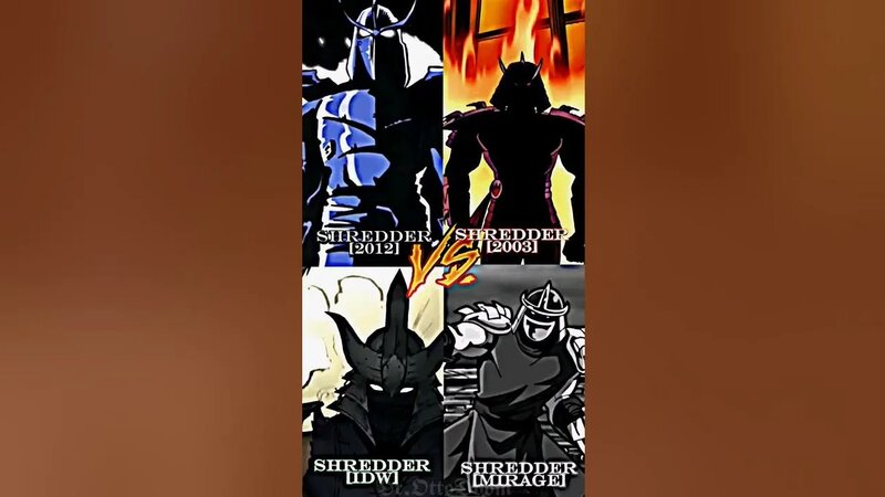 Shredder [2012] Vs Shredder [2003] Vs Shredder [mirage] Vs Shredder ...