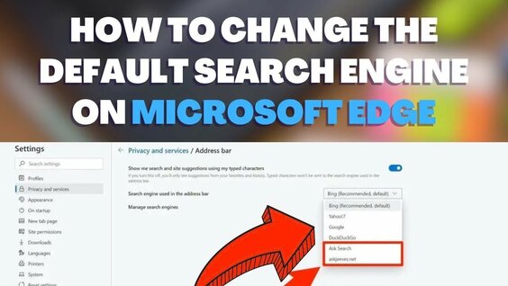 How to change your default search engine in Microsoft edge from Bing to ...