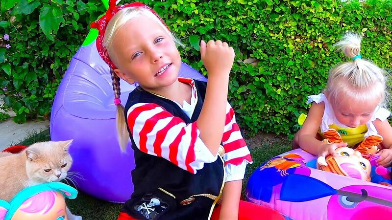 Kids and Daddy Have Fun Playtime ! Alice and Eva Pretend Play Funny ...