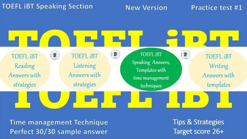Toefl iBT Speaking Test 1 - Answer Included with techniques on how to ...