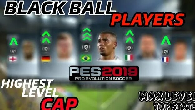 Black Ball Players with Max Level Cap | PES 2019