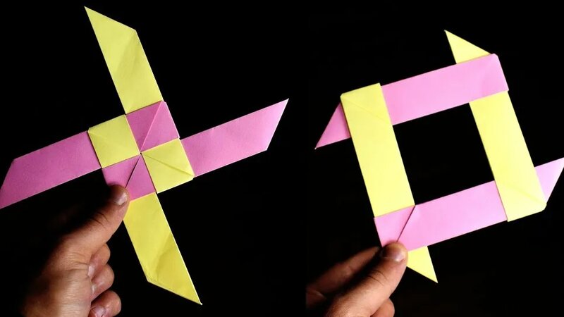Paper Transforming Ninja Star | Origami Boomerang | Paper Craft ...