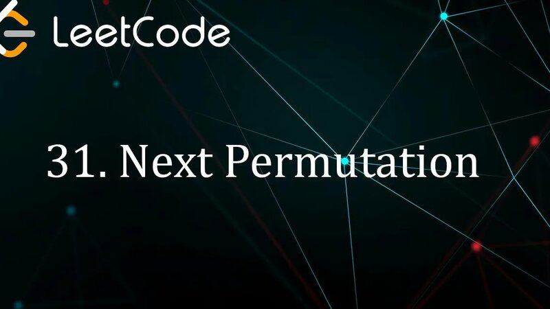 LeetCode. Задача Next Permutation. Решаем - Смотреть онлайн в поиске ...