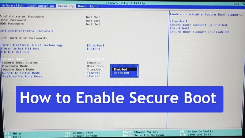 How to Enable Secure Boot on PC to install Windows 11 - Yandex Video ...