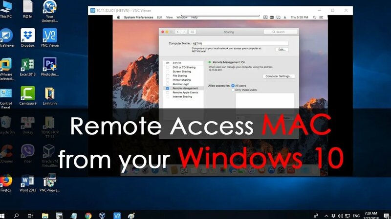 How to Remote Access Mac PC from Windows 10 | Netvn - Смотреть онлайн в ...