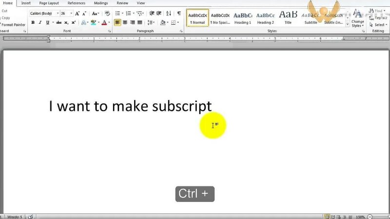 How to write Sub and Super Script in MS word (tutorial) - Yandex Video ...