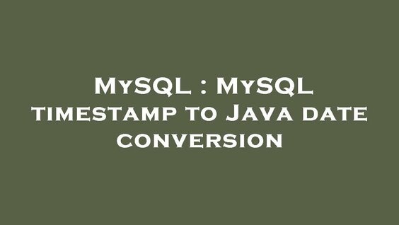 convert timestamp to date java: 763 video Yandex'te bulundu