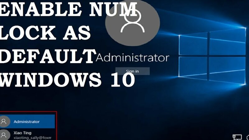 Enable Num Lock by Default on the Windows 10 Logon and Lock Screen ...