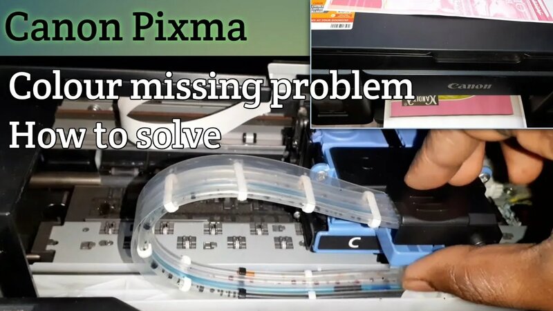 Canon Printer Colour Missing Problem. How to Fix Empty Ink Pipe ...