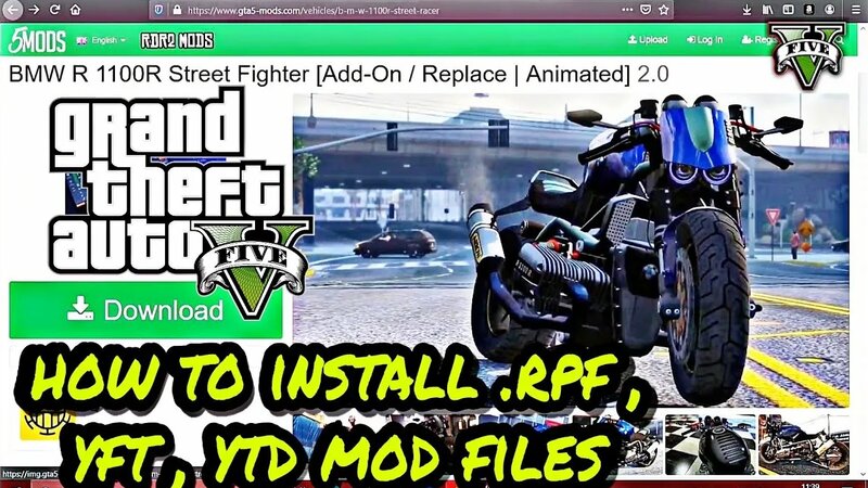 How to install .rpf YTD yft files in GTA 5 game - Yandex Video aramada ...
