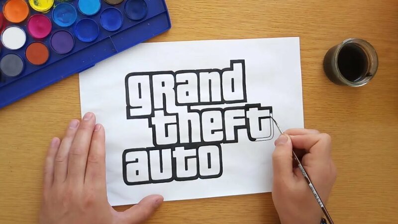How to draw the gta logo - grand theft auto