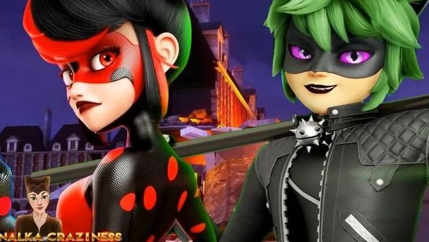 Злые токси баг и коготь нуар из параллельного мира против леди баг и ...