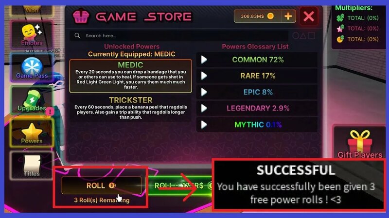How to get 3 FREE Power Rolls in INK GAME (Roblox) - Смотреть онлайн в ...