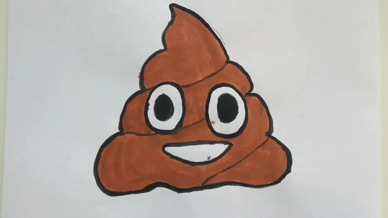 Kaka emoji çizimi çok kolay /How to draw the poop emoji easy
