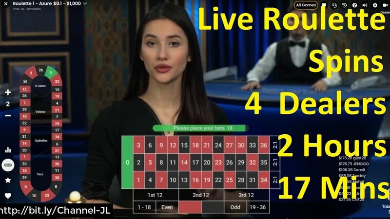 Live Roulette Spins 4 Dealers 2 Hours 17 Mins Roulette Azure - Смотреть ...