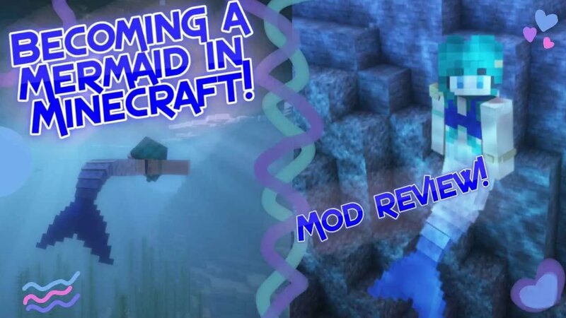 Becoming a Mermaid in Minecraft! Mermod 1.19 Minecraft Mod review ...