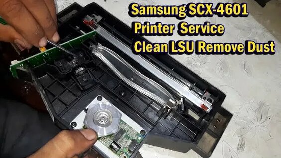 Samsung SCX-4601 Printer Service Clean LSU Remove Dust From Laser ...