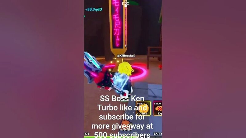 Anime Eternal where to find SS Boss Ken Turbo #roblox #animeeternal # ...