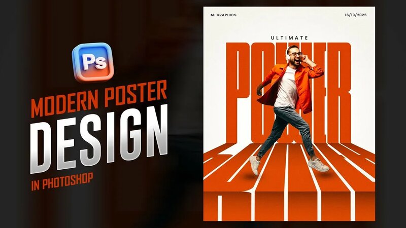 Create a Typography poster design in Photoshop | Modern Typography ...