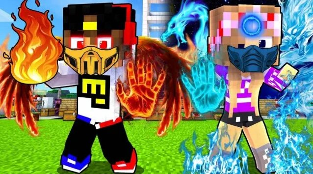 Девушка Огонь ВОДА Воздух И Земля в Майнкрафт НО НУБ И ПРО Видео ...
