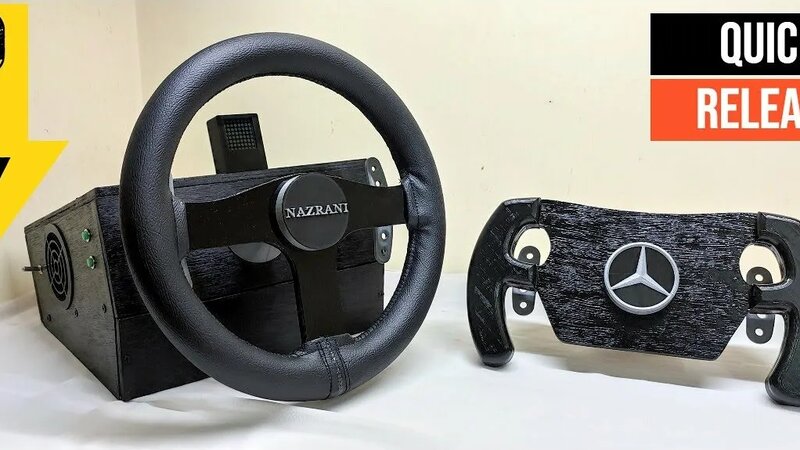 DIY Force Feedback Gaming Steering Wheel with Quick Release - Смотреть ...
