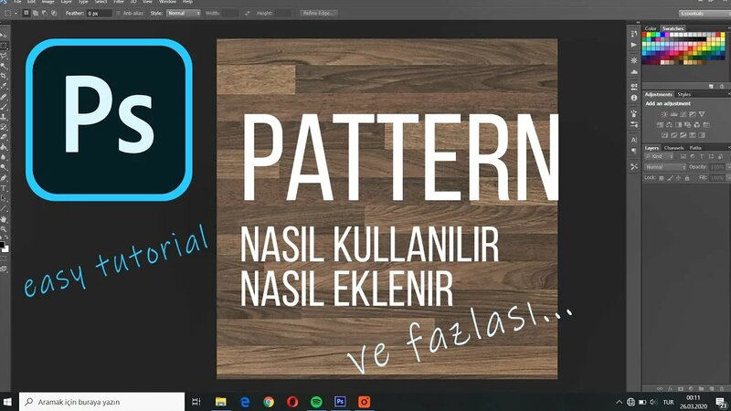 Photoshop Pattern Tutorial | Photoshop'a Yeni Desen Ekleme ve Düzenleme ...