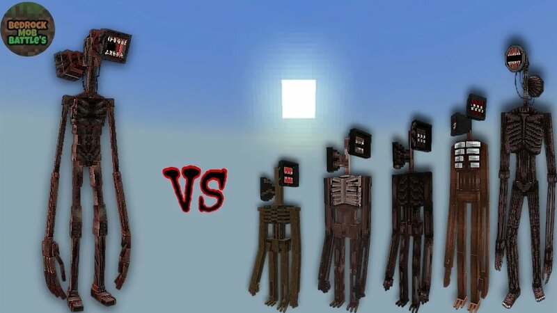 Siren Head (Kihec) vs Other Siren Head Bosses | Minecraft Bedrock | Mob ...