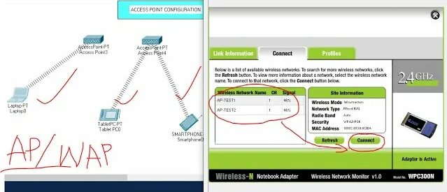 44. How to Configure Access Point in Cisco Packet Tracer | WAP or AP ...