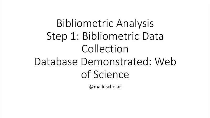 Bibliometric Analysis Using R. Step 1_bibliometric data from Web of ...