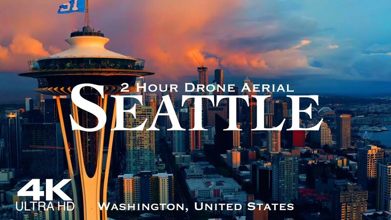 [4K] Seattle 2024 🇺🇸 2 Hour Drone Aerial Relaxation Film | Washington ...
