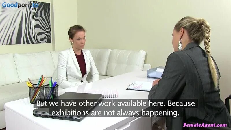 Female agent hot babe wants lesbian sex