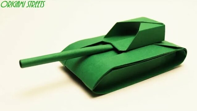 How to make a tank out of paper. Origami tank - Смотреть онлайн в ...