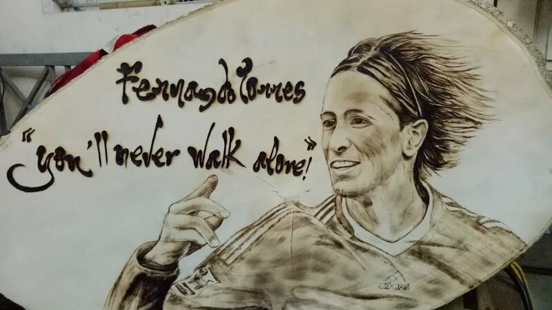 Fernando Torres Drawing | Tranh bút lửa- Pyrography | Draw Art ...