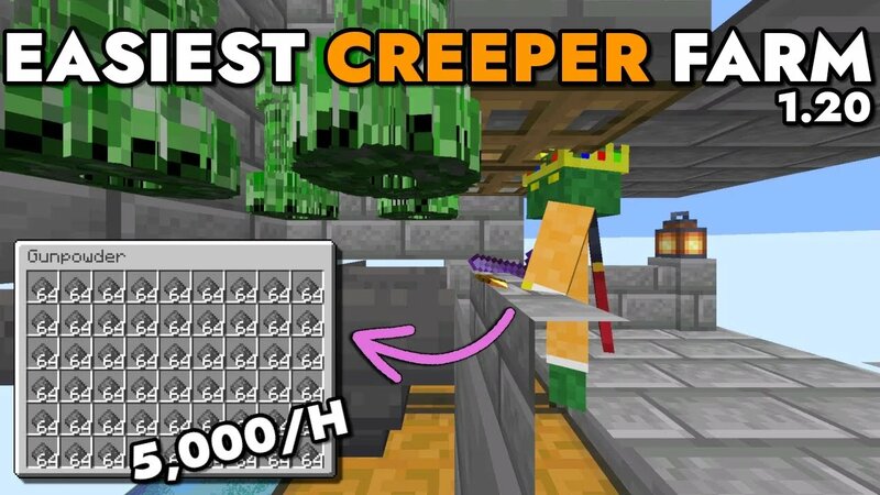 Best Easy Gunpowder Farm Minecraft 1.21.10 - 5,000 per Hour! Easiest ...