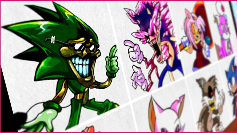 Drawing Friday Night Funkin | Sonic.exe Hell | Reborn Sally.EXE | B3 ...